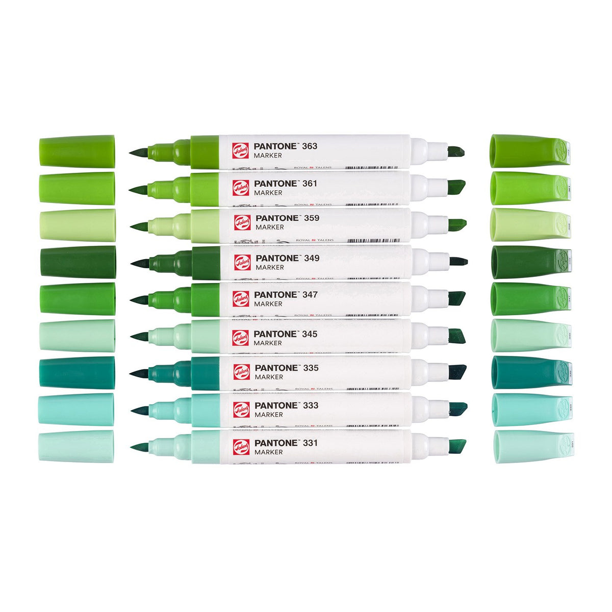 Talens Pantone Marker Set Of 9 Green – Art Materials