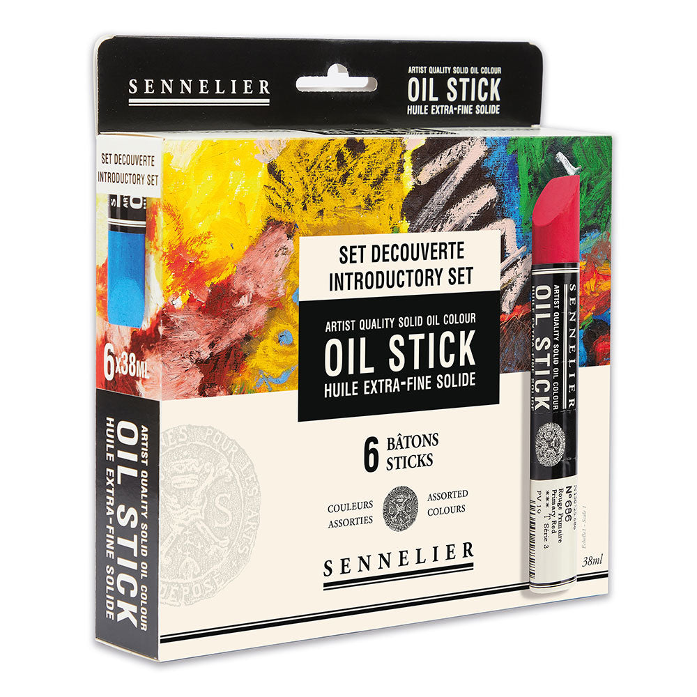 Sennelier Set 6 assorted medium oil sticks – Art Materials